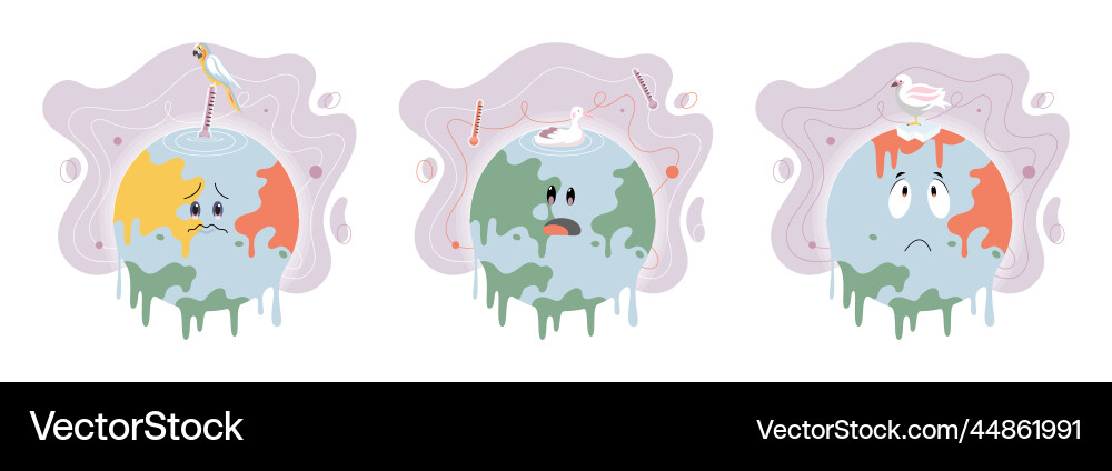 Global warming high temperature and hot weather Vector Image