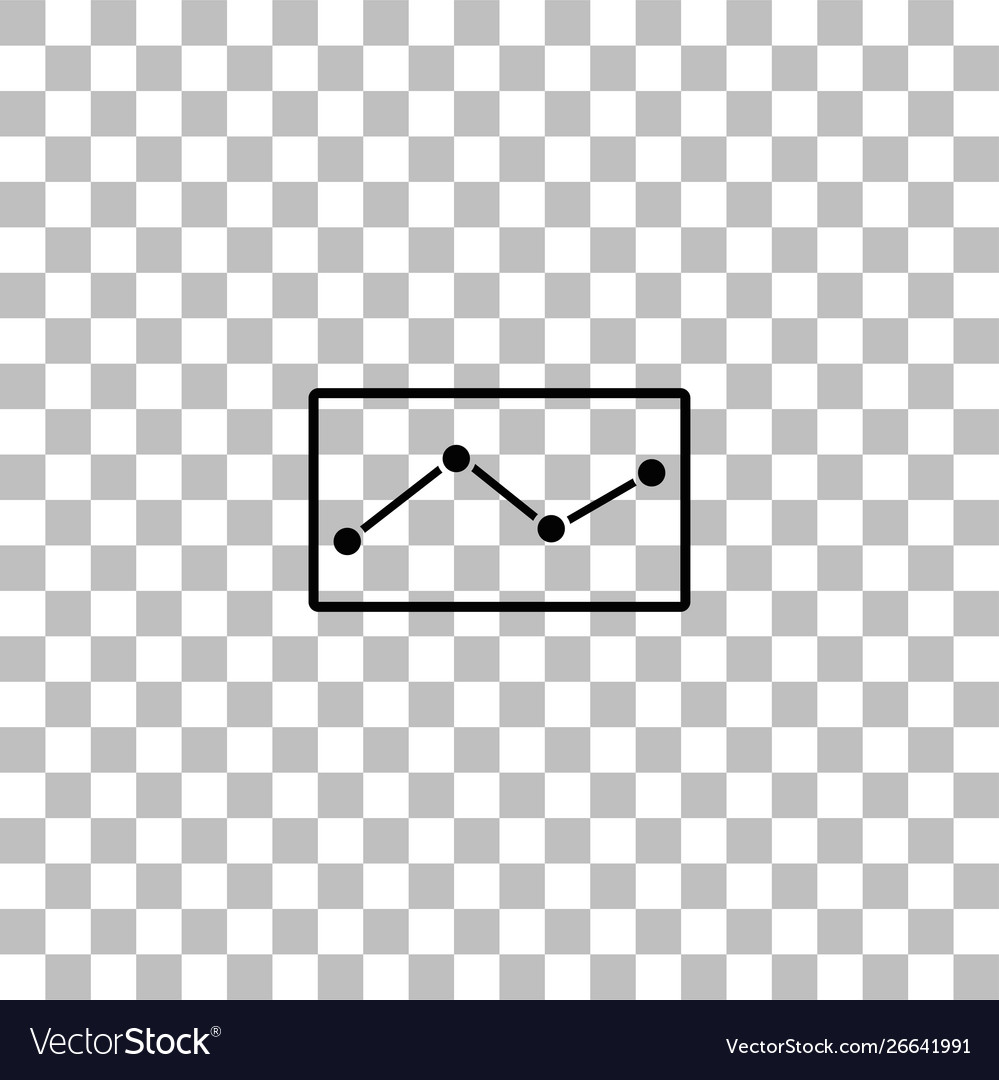 Graph down icon flat Royalty Free Vector Image