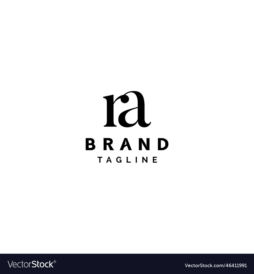 Letter ra logo design Royalty Free Vector Image