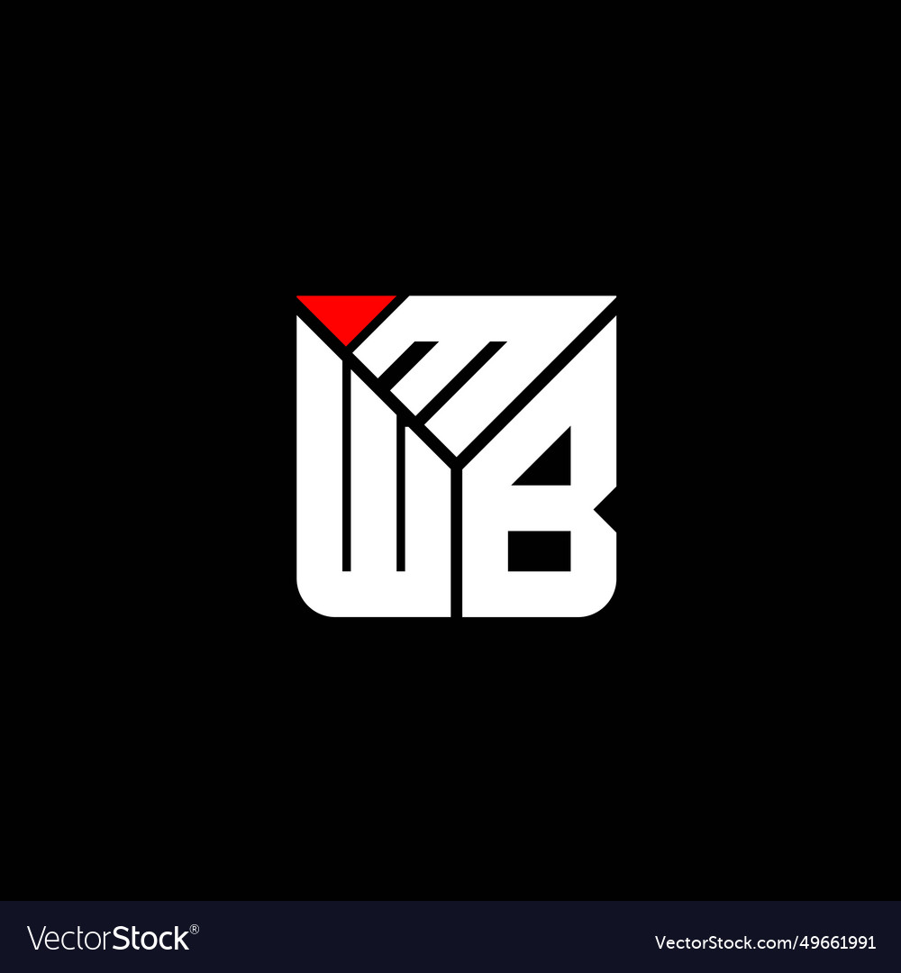 Mwb letter logo design mwb simple and modern logo Vector Image