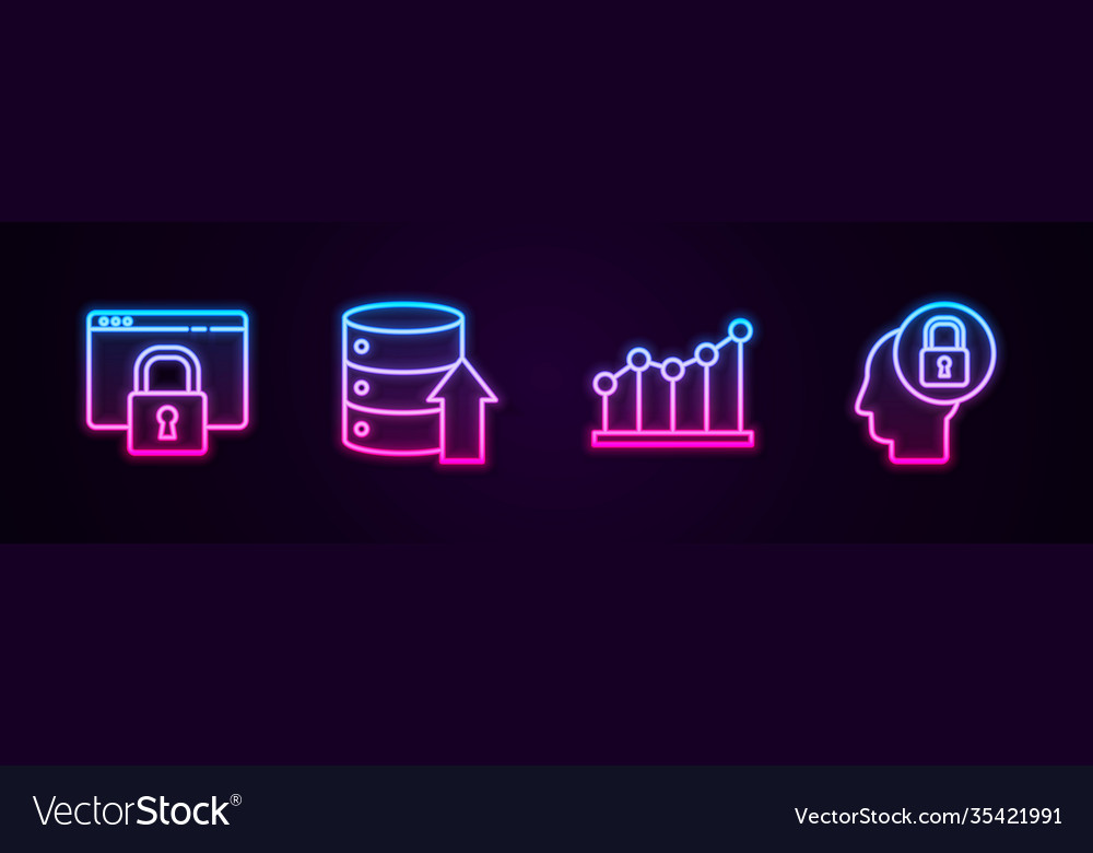 Set line secure your site with https ssl server Vector Image