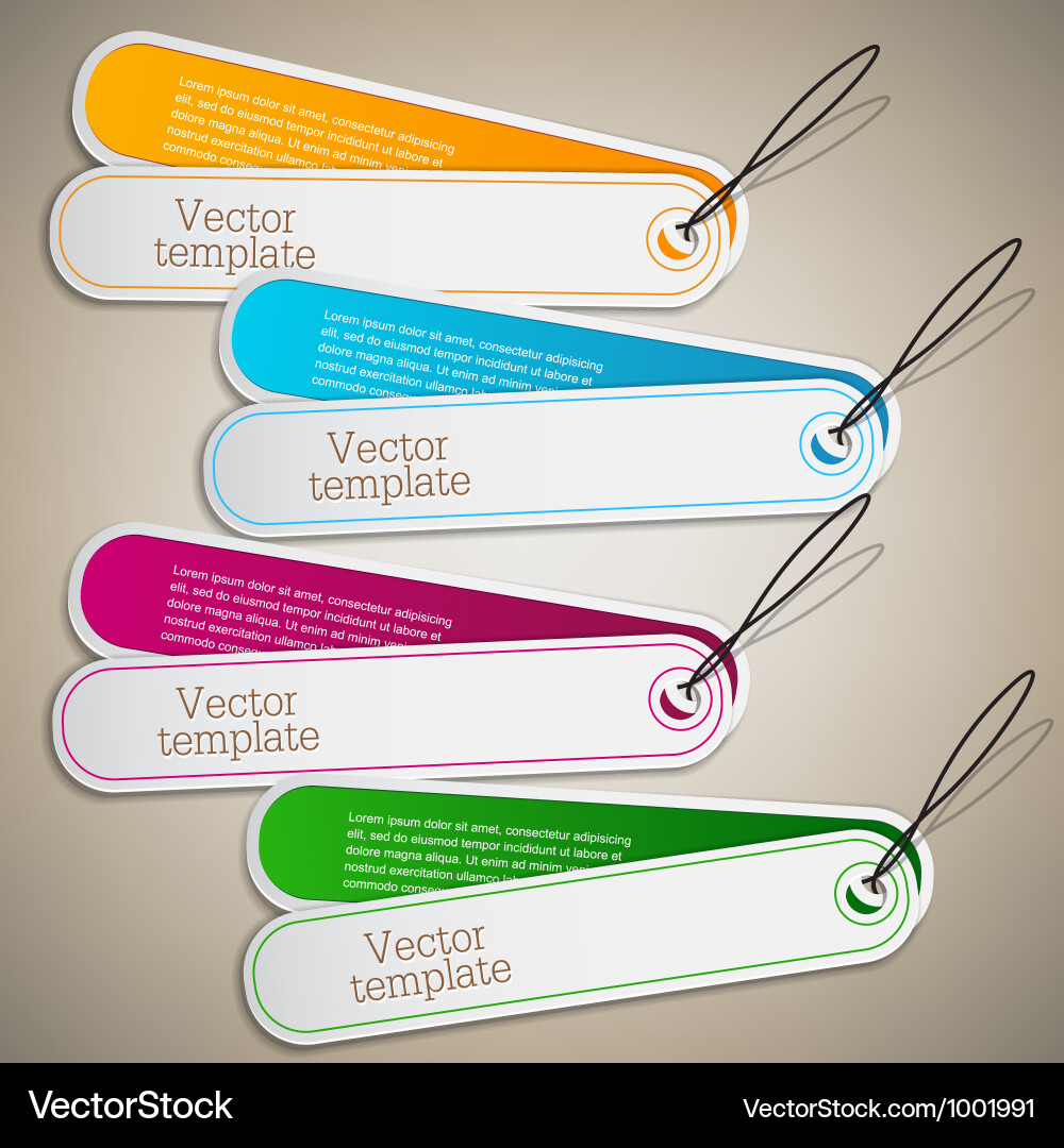 Set of bubbles stickers labels tags template Vector Image