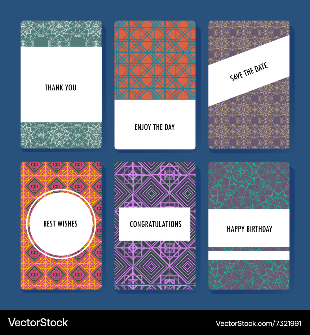 Set of perfect card templates Royalty Free Vector Image