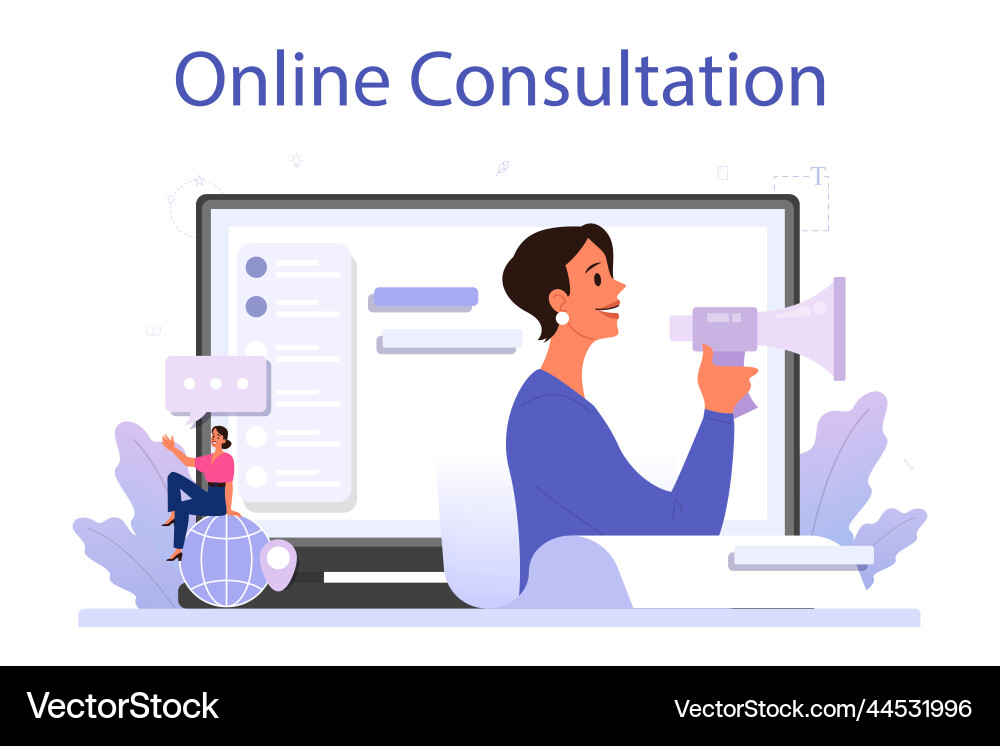 Business reputation online service or platform Vector Image