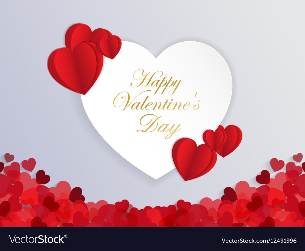 Design template heart for valentines day Vector Image