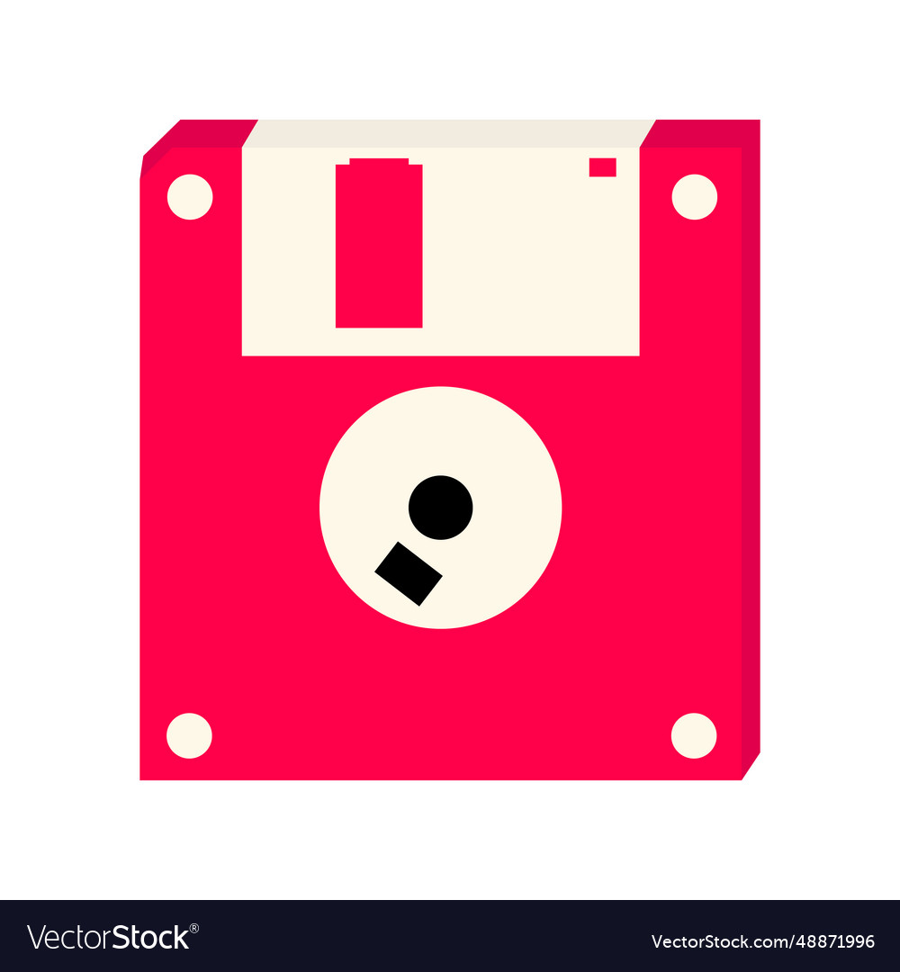 Flat floppy disk Royalty Free Vector Image - VectorStock