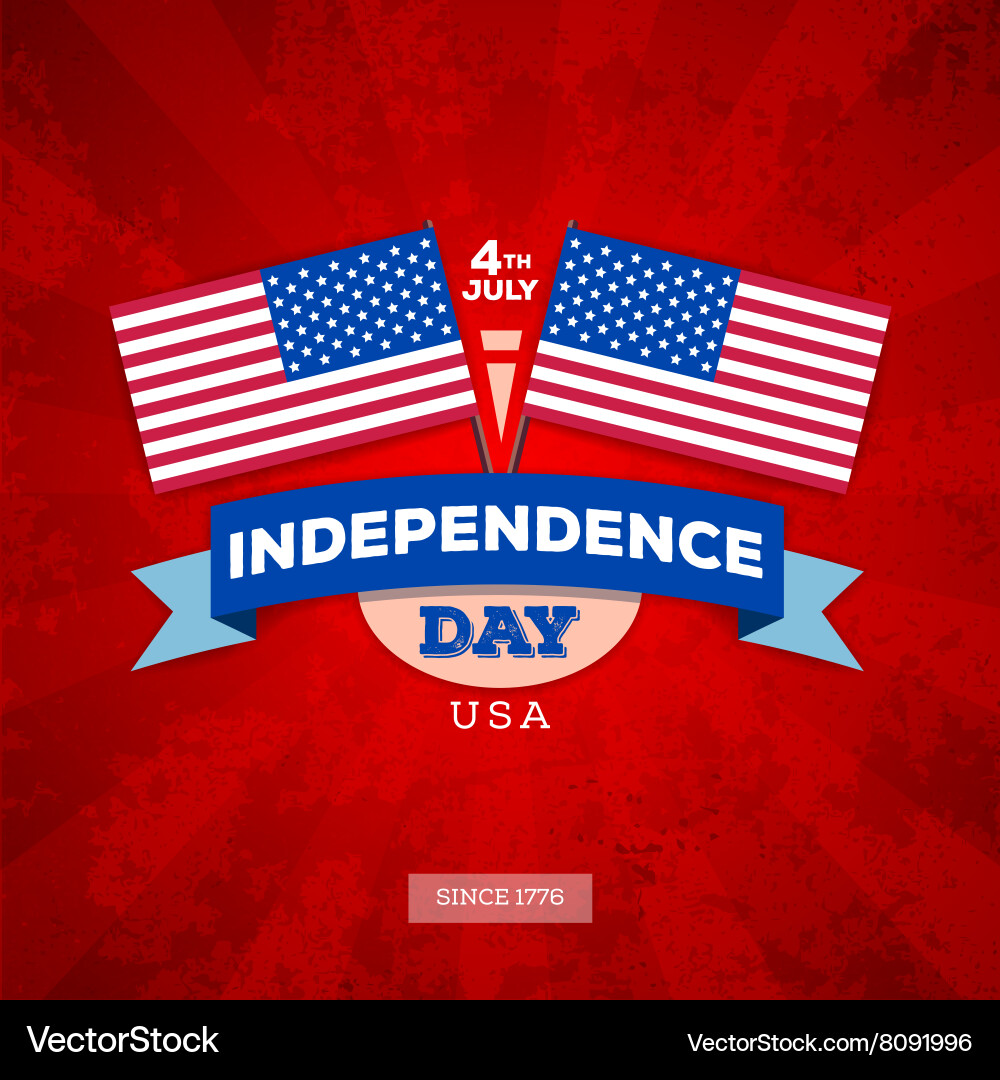 Independence day of america typography design Vector Image