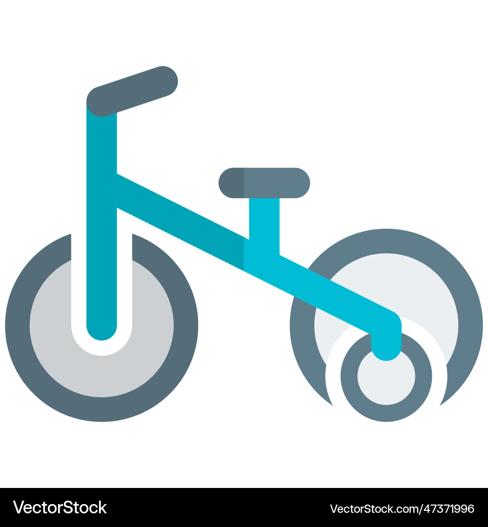 Kids bicycle with side supporter for balance Vector Image