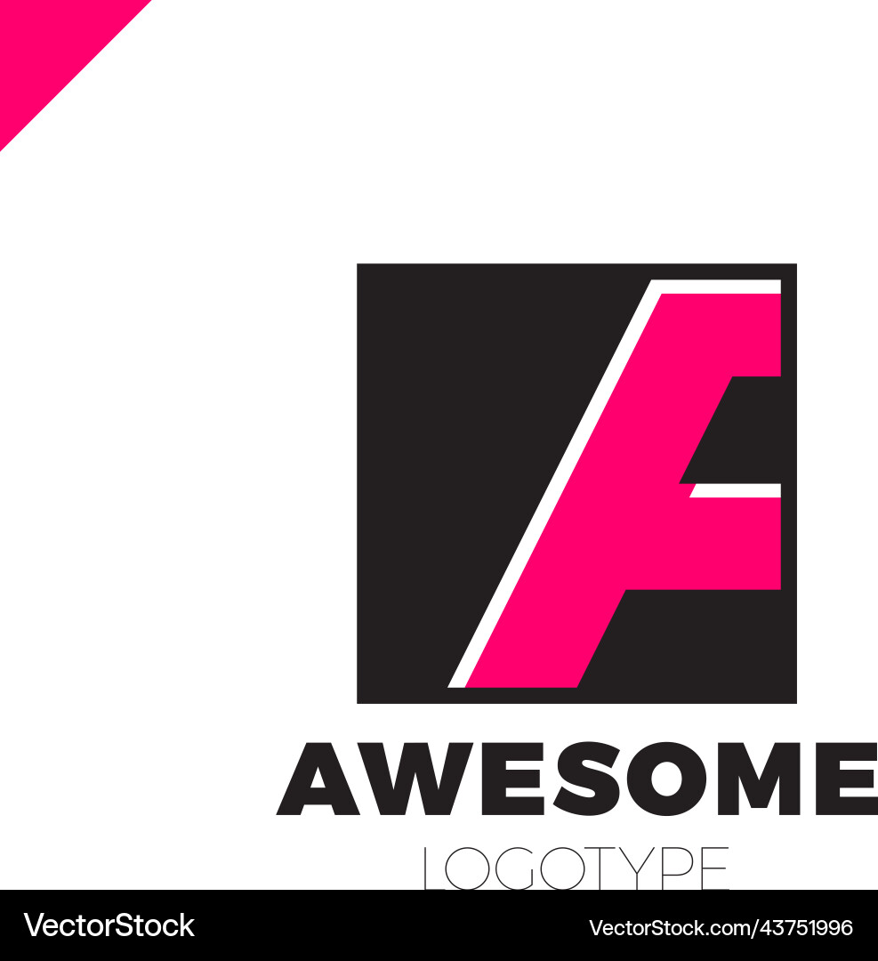Letter f logo and a alphabet logotype Royalty Free Vector