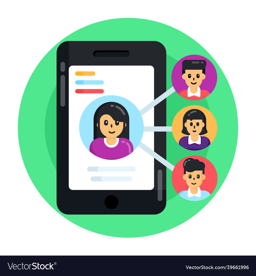 Mobile user networking Royalty Free Vector Image