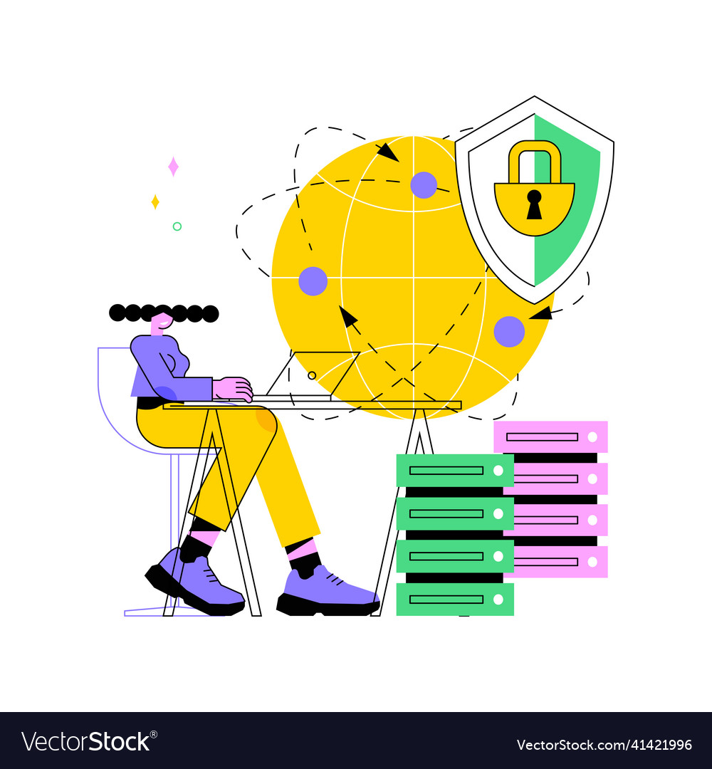 Proxy server abstract concept Royalty Free Vector Image