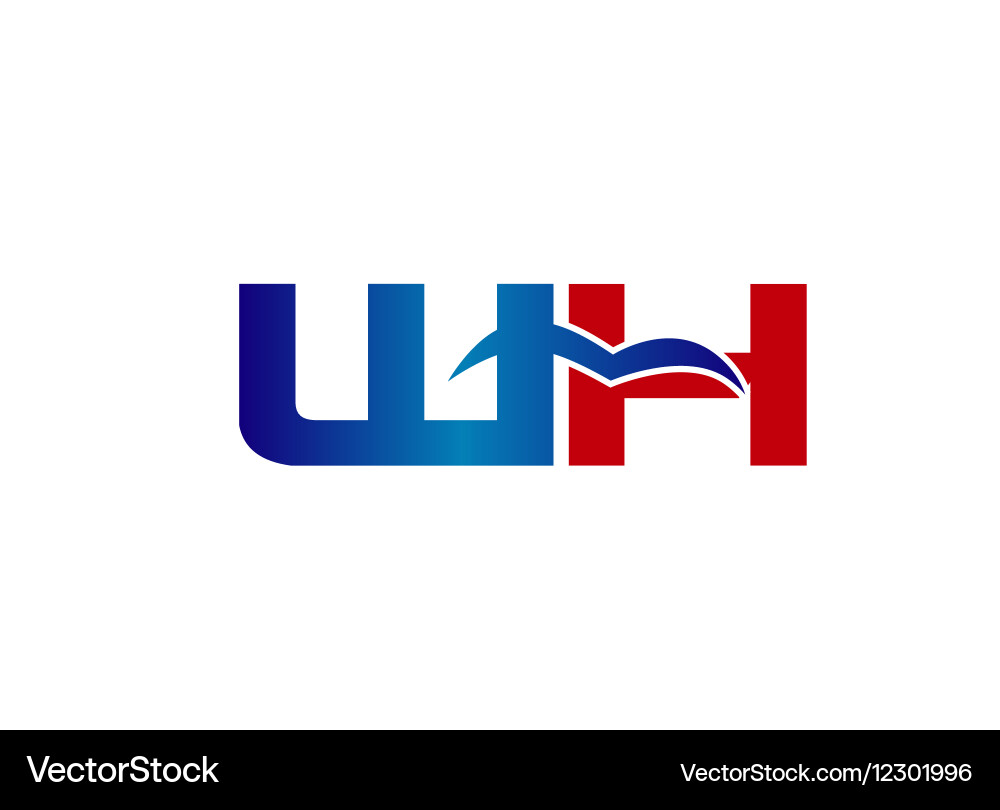 W and h logo Royalty Free Vector Image - VectorStock