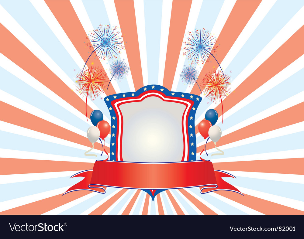 American flag shield Royalty Free Vector Image
