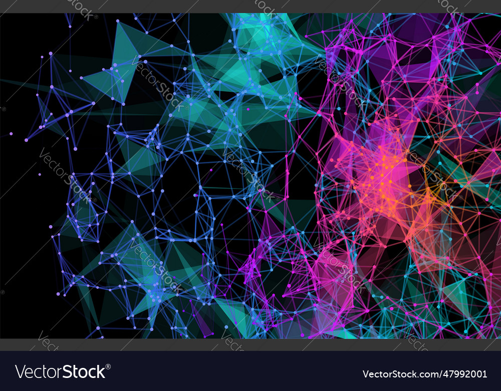 Blue and purple vibrant triangular grid Royalty Free Vector