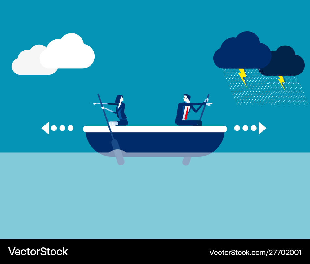 Business team and direction concept business Vector Image
