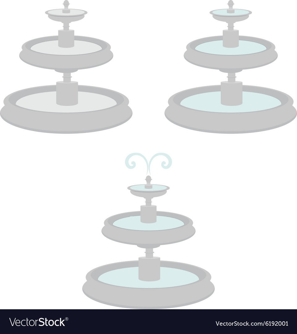 Fountain set Royalty Free Vector Image - VectorStock