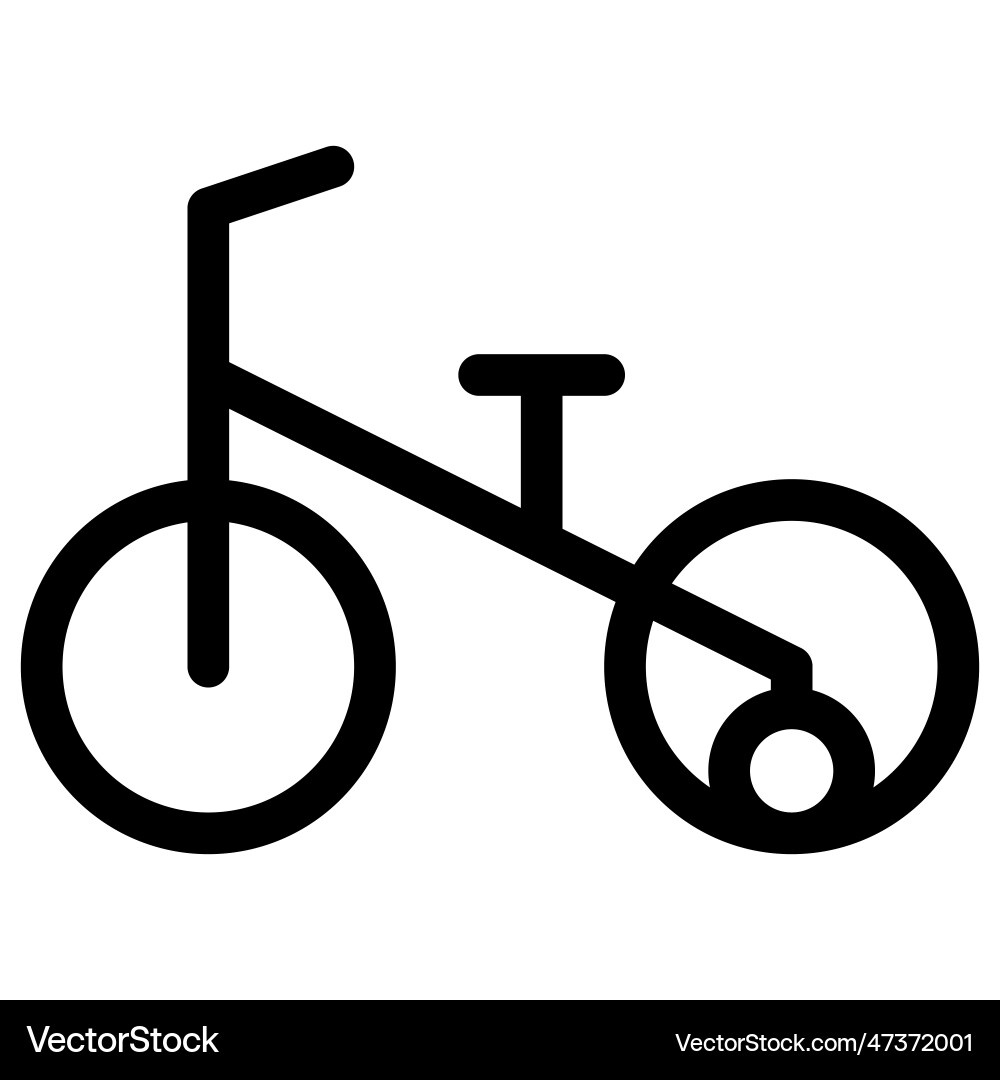 Kids bicycle with side supporter for balance Vector Image