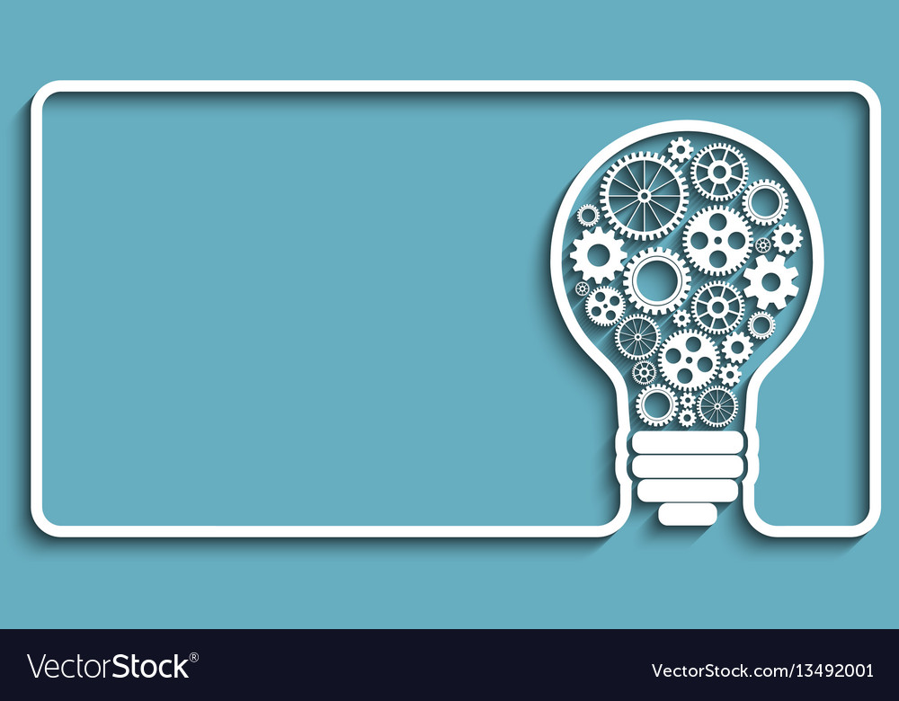 Light bulb gears Royalty Free Vector Image - VectorStock Light bulb gears Royalty Free Vector Image - VectorStock