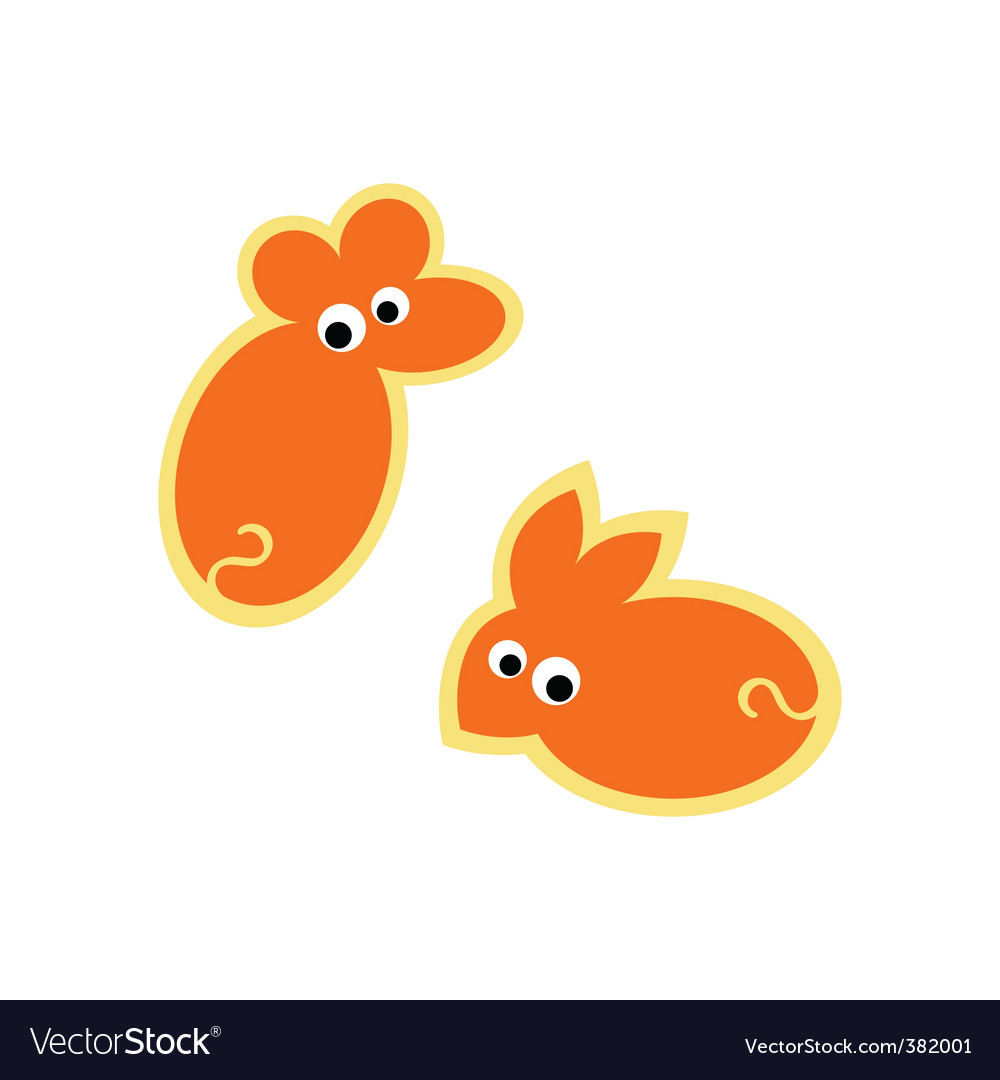 Mouse and rabbit Royalty Free Vector Image - VectorStock