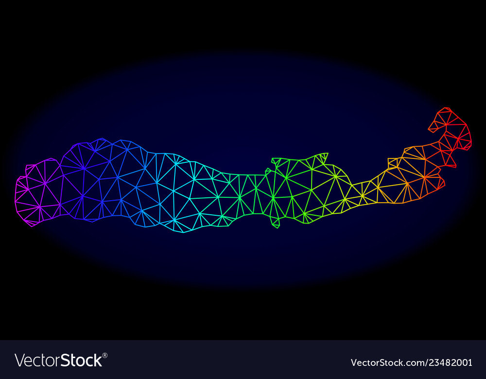 Polygonal network spectrum mesh map Royalty Free Vector Polygonal network spectrum mesh map Royalty Free Vector