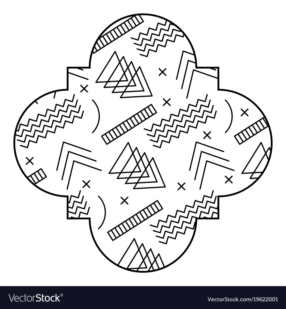 Seamless pattern label shape with geometric Vector Image