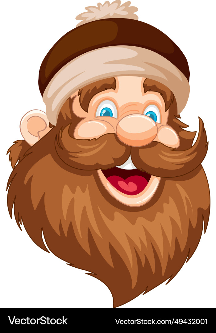 Smiling man with beard and mustache Royalty Free Vector