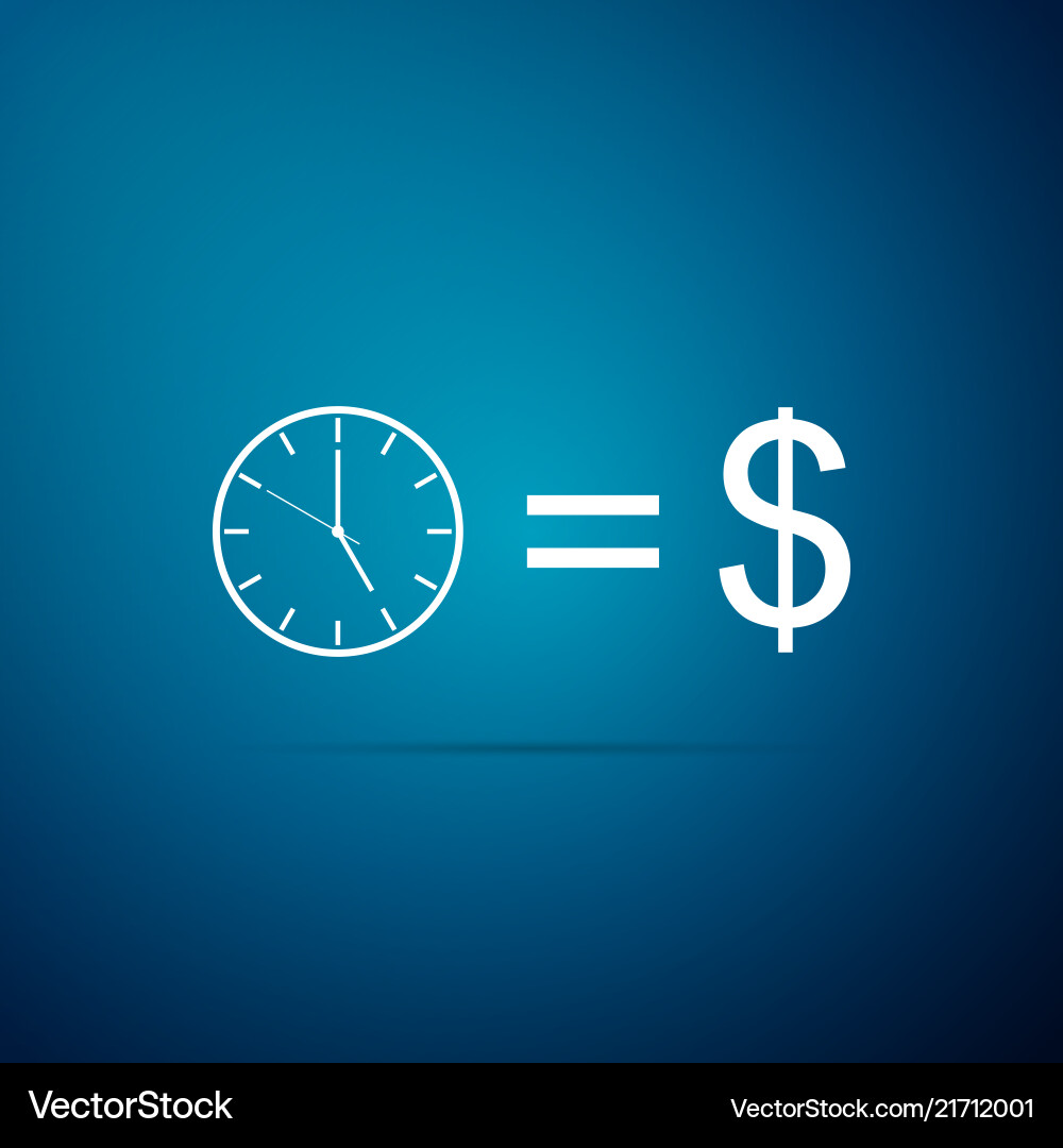 Time is money sign isolated Royalty Free Vector Image