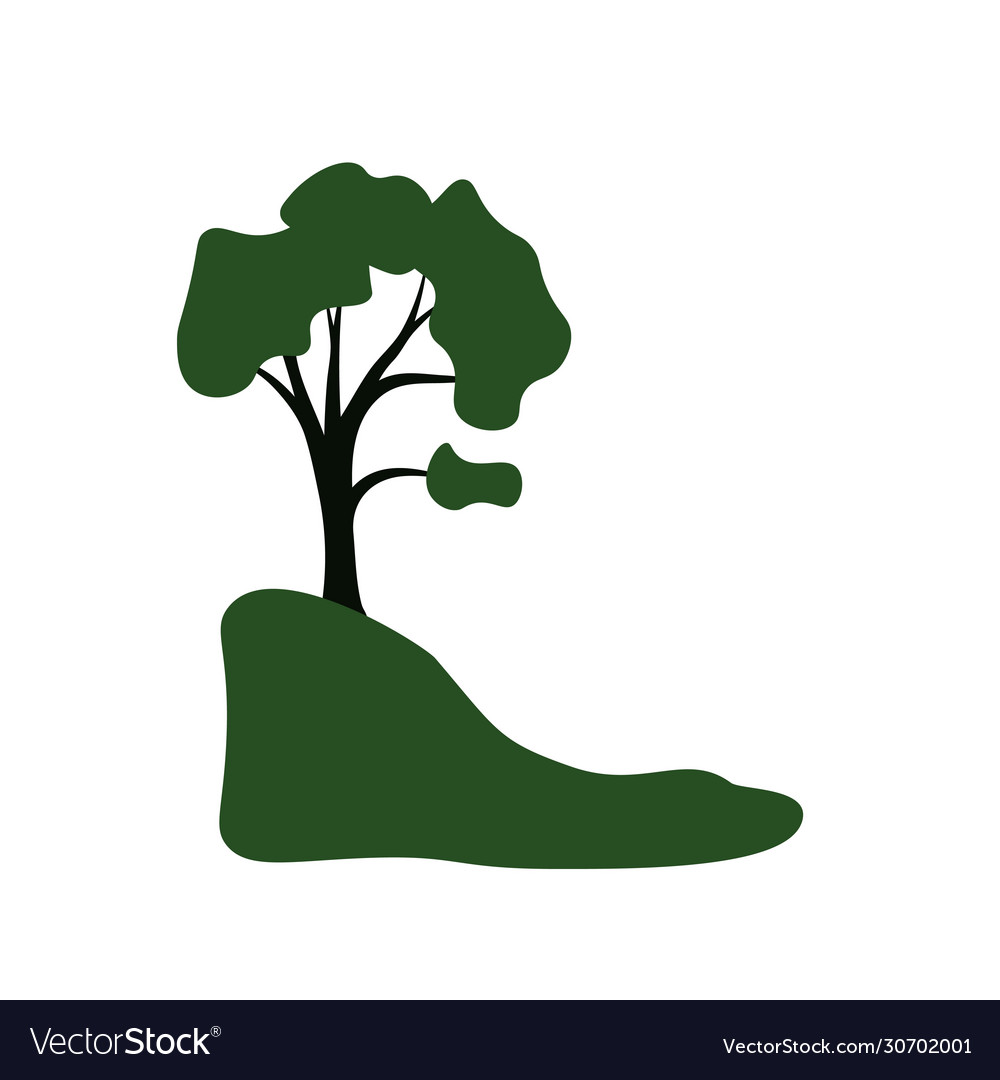 Tree isolated symbol Royalty Free Vector Image