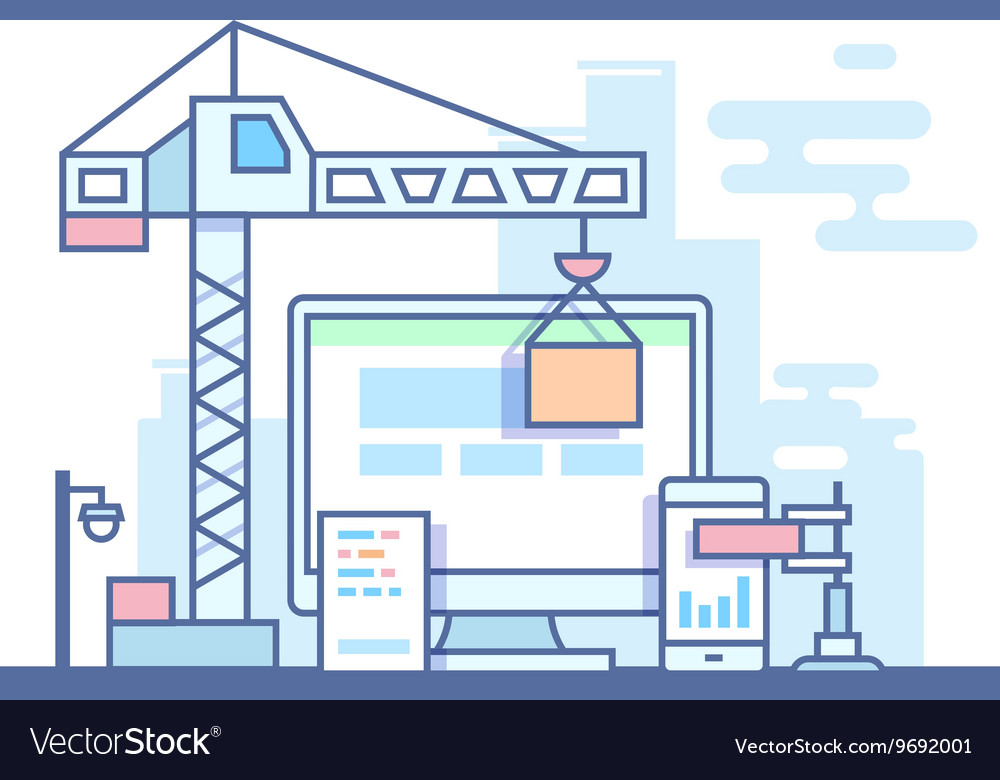 Web site development Royalty Free Vector Image