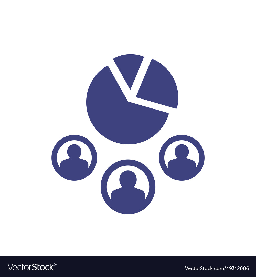Customer Segmentation Icon On White Royalty Free Vector