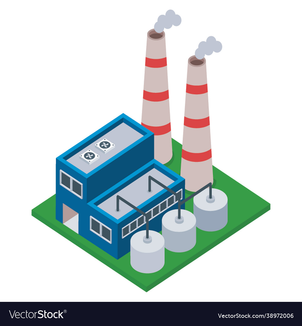 Factory building Royalty Free Vector Image - VectorStock