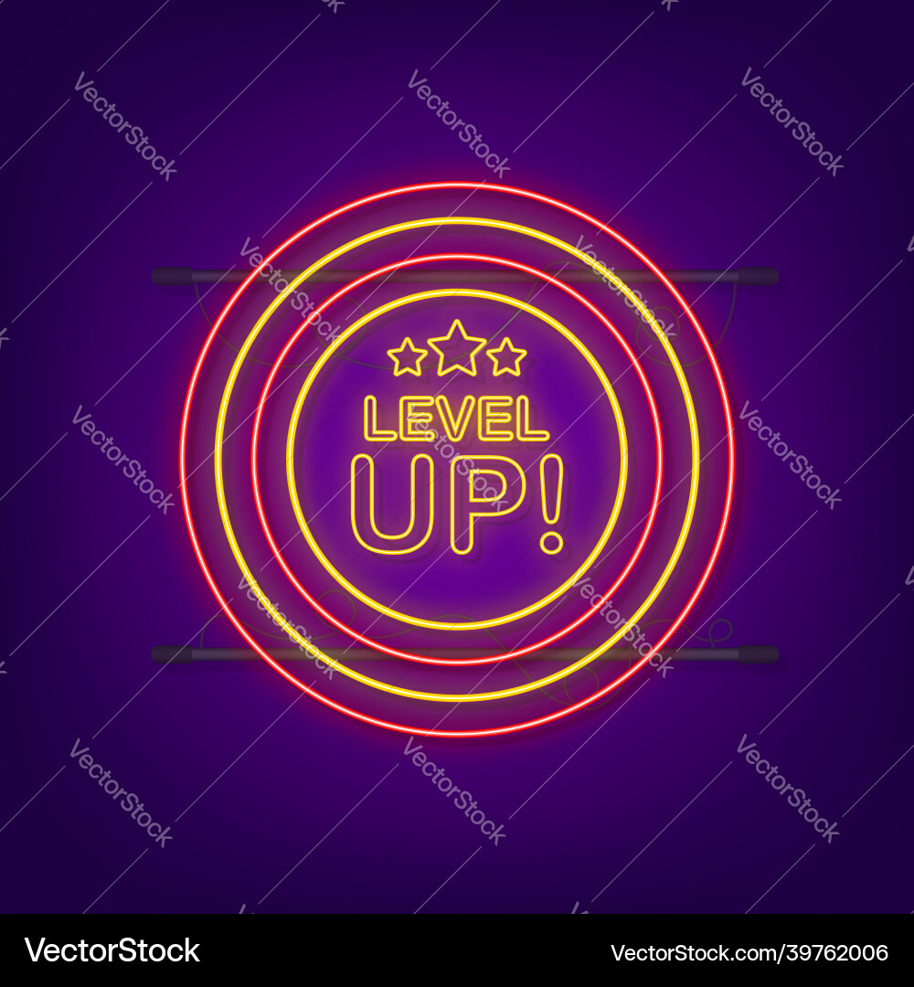 Game icon bonus level up icon new level logo Vector Image