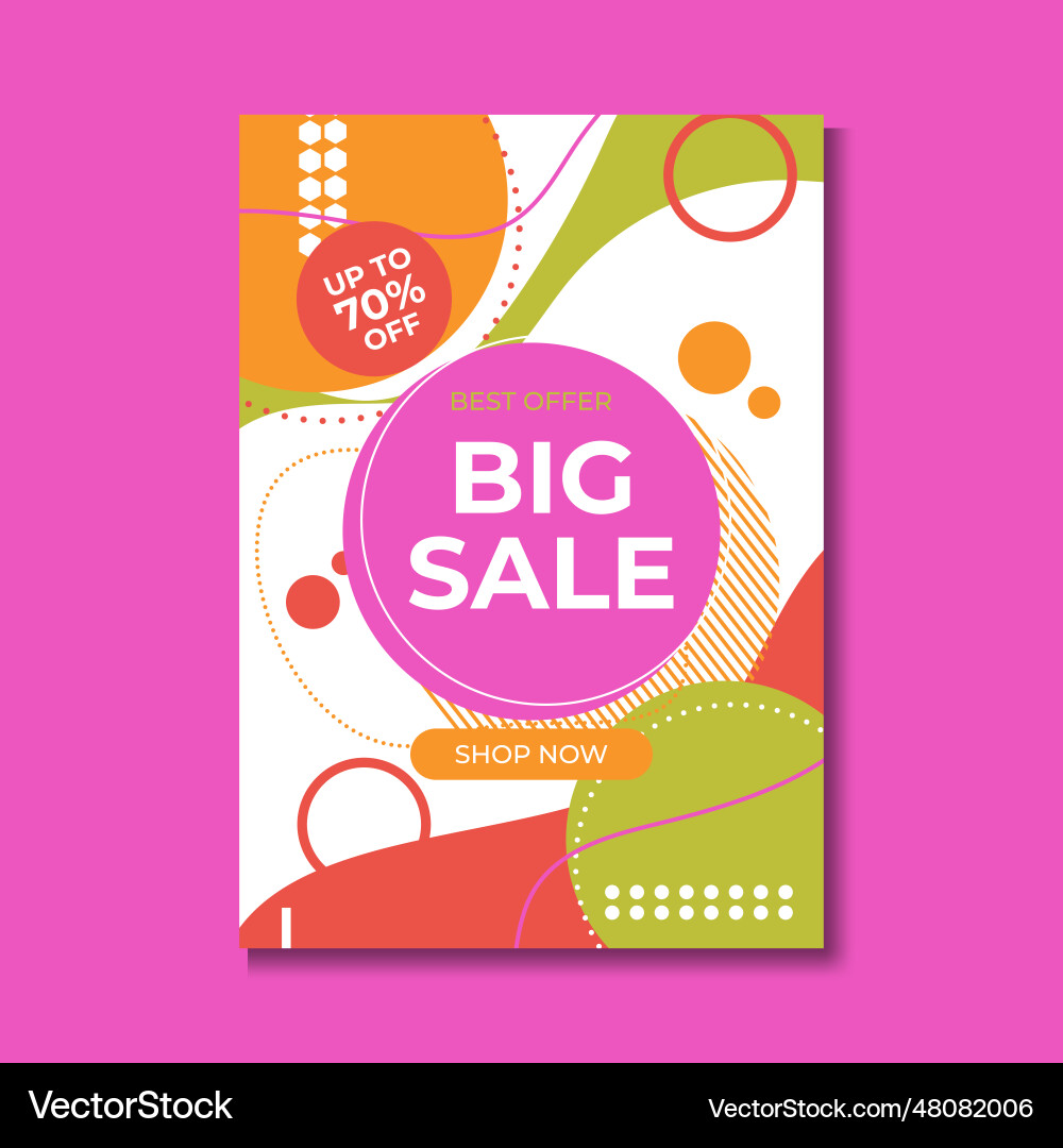 Sale banner template design big special up Vector Image