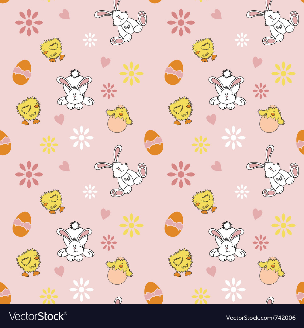 Seamless easter background Royalty Free Vector Image