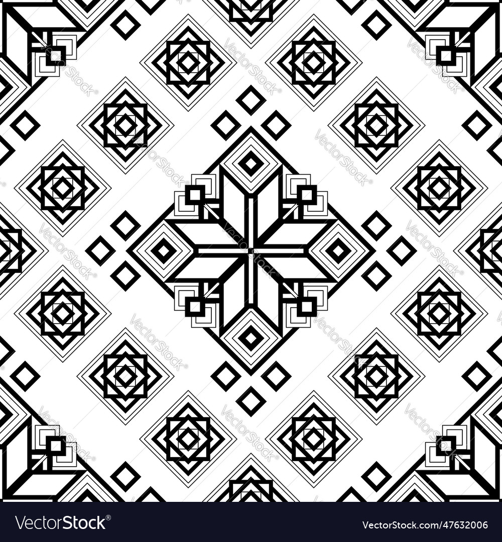 Seamless pattern with ornamental composition Vector Image