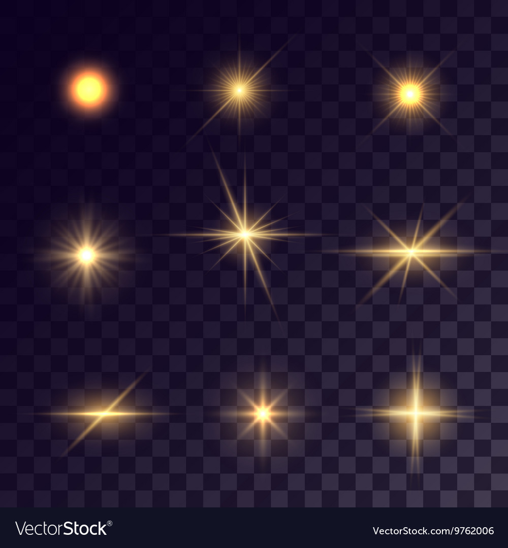 Star lighting effects Royalty Free Vector Image