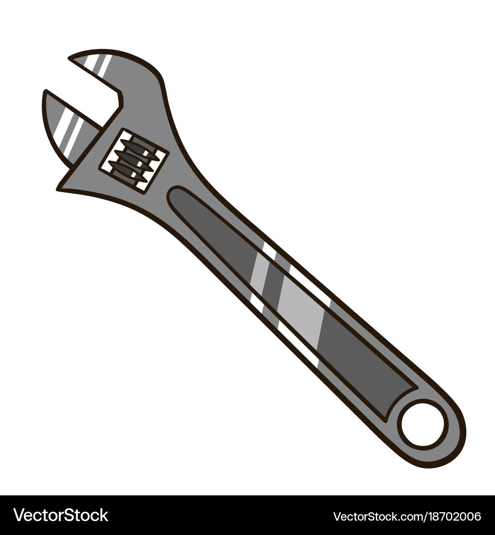 Wrench isolated on white Royalty Free Vector Image