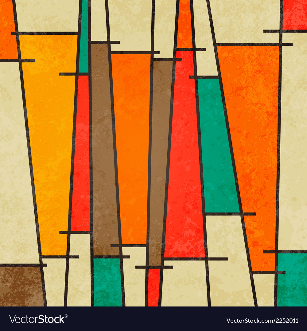 Abstract geometric retro colourful background Vector Image