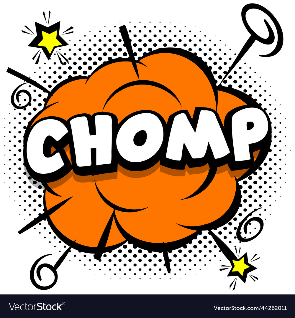 Chomp comic bright template with speech bubbles Vector Image