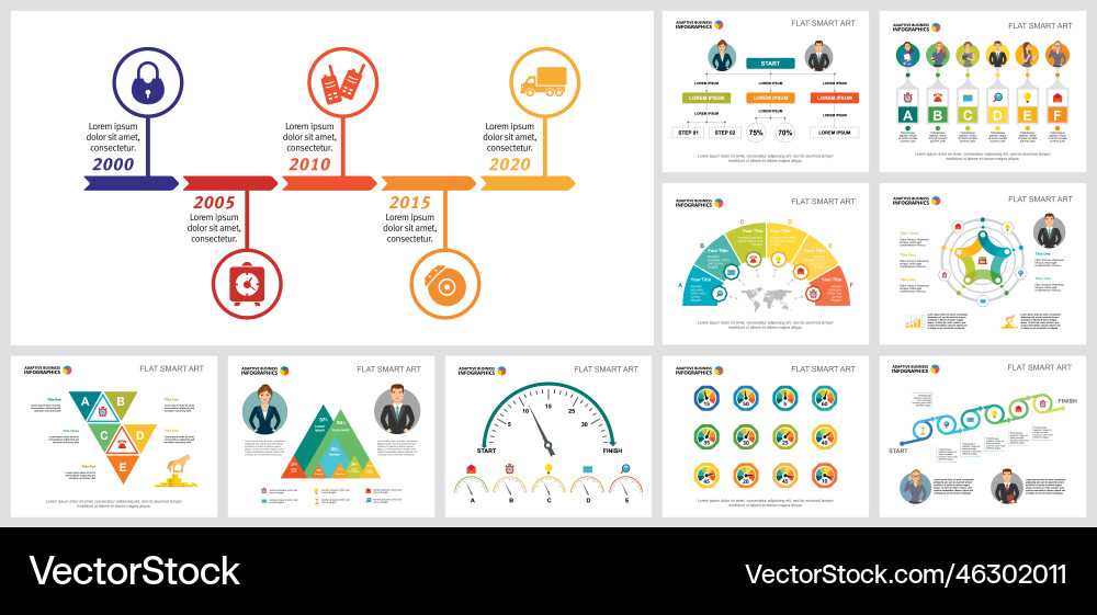 Colorful project or marketing concept infographics