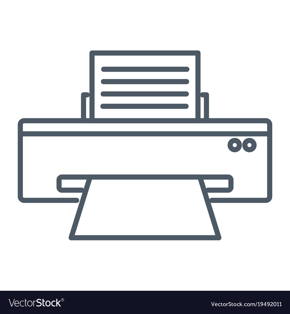 Computer printer device Royalty Free Vector Image
