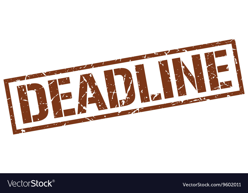 Deadline stamp Royalty Free Vector Image - VectorStock
