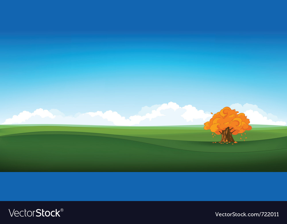 Field landscape Royalty Free Vector Image - VectorStock
