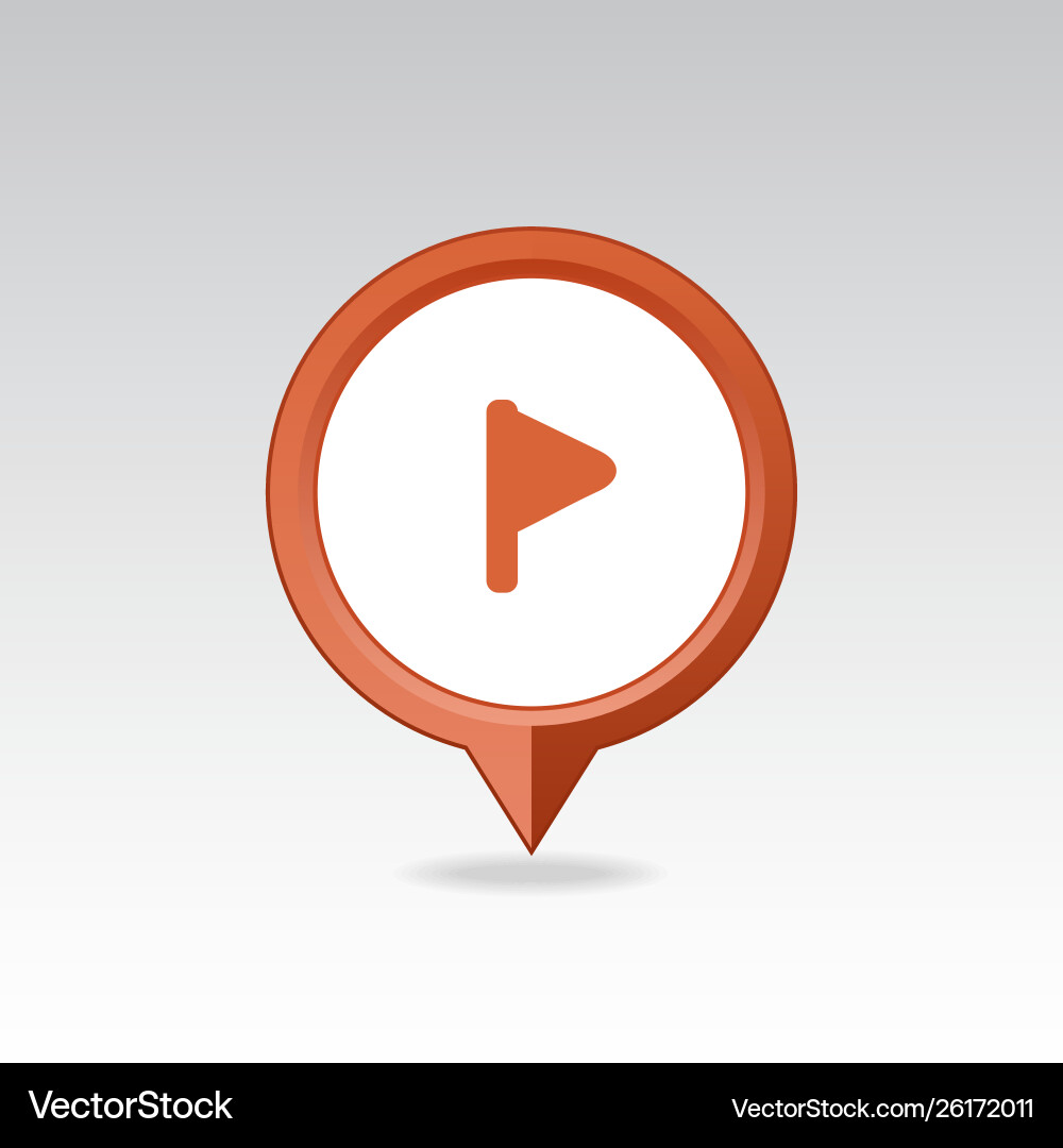 Flag Pin Map Icon Pointer Markers Royalty Free Vector Image