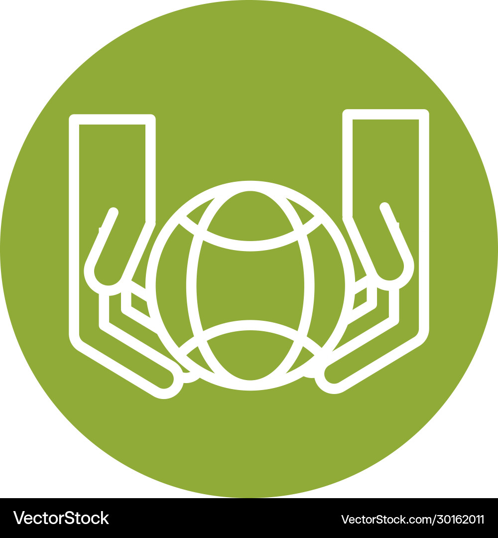 Hands and world alternative sustainable energy Vector Image