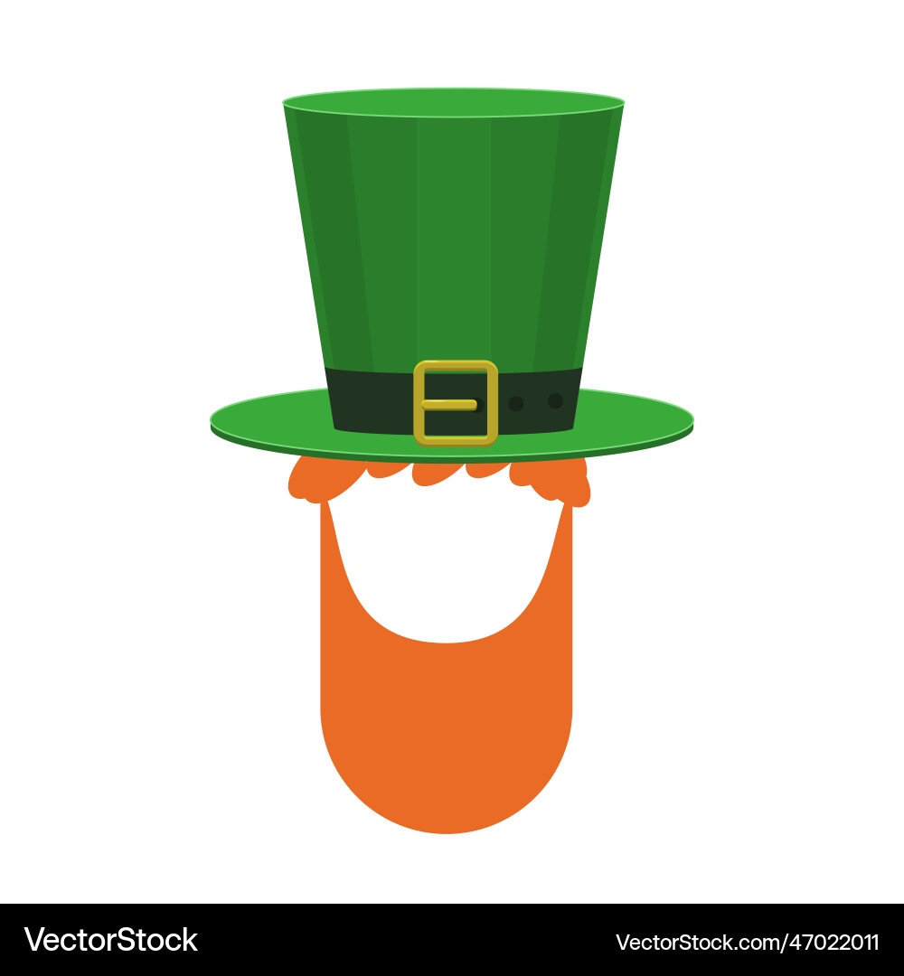 Logo of a man without a face with an orange beard Vector Image