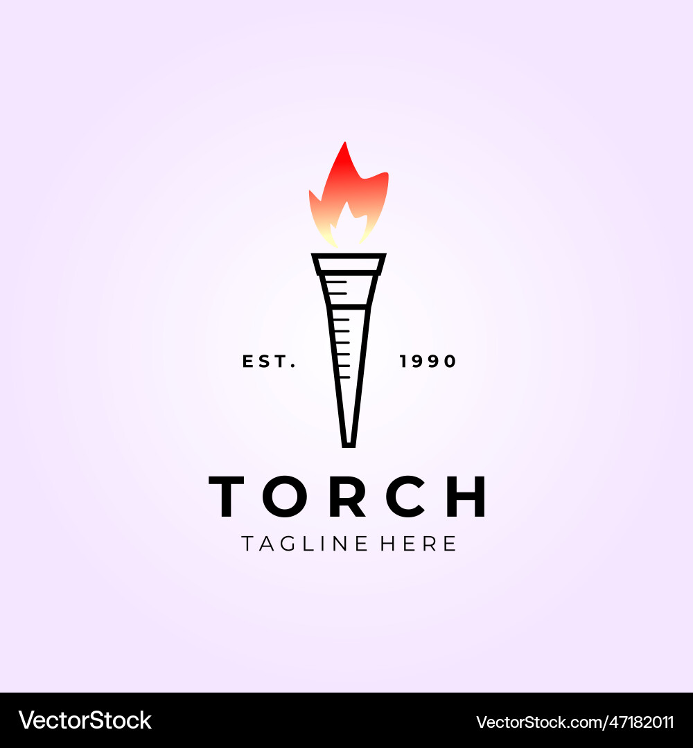 Torch logo template design Royalty Free Vector Image