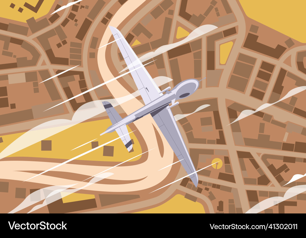 Unmanned aerial vehicle top view Royalty Free Vector Image