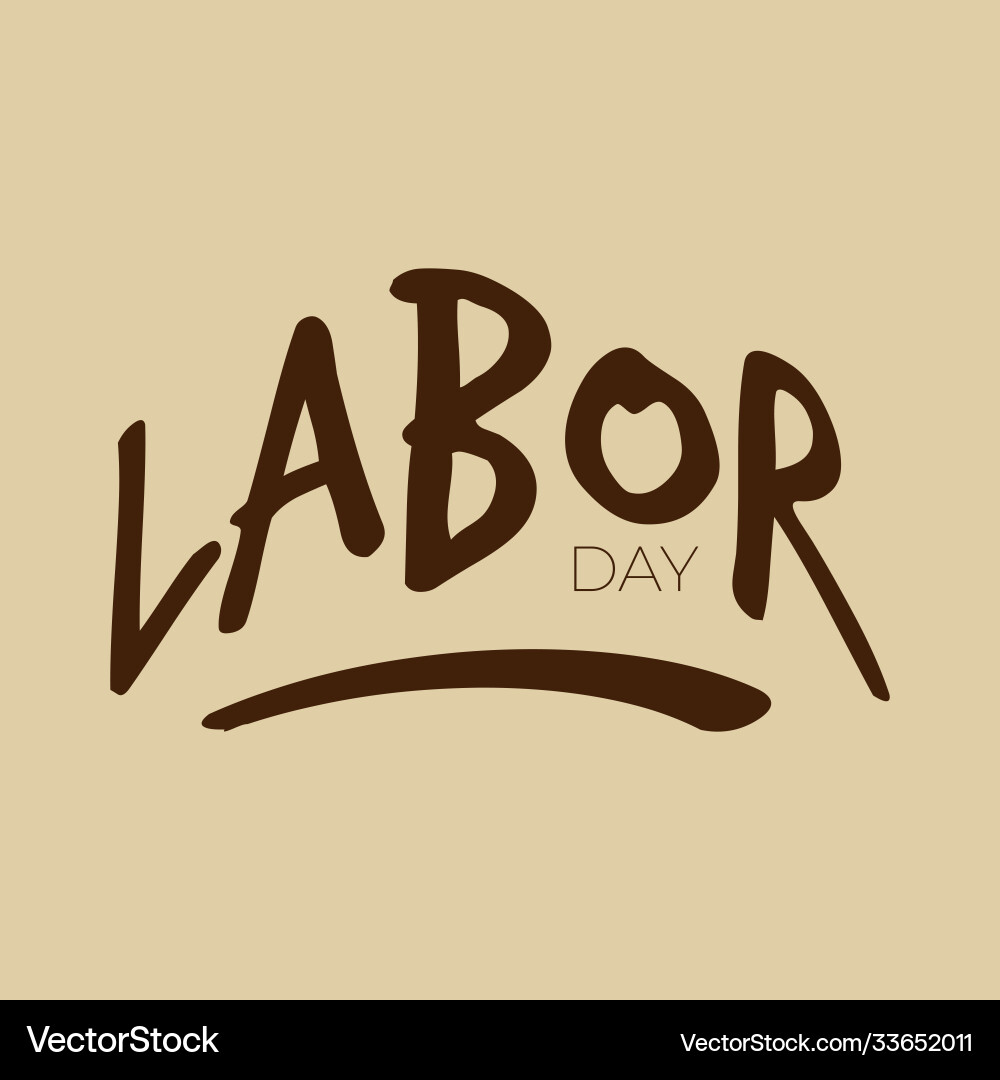 Usa happy labor day text design for advertising Vector Image