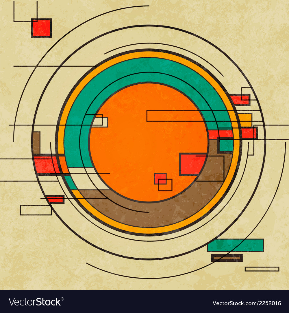 Abstract geometric retro colourful background Vector Image